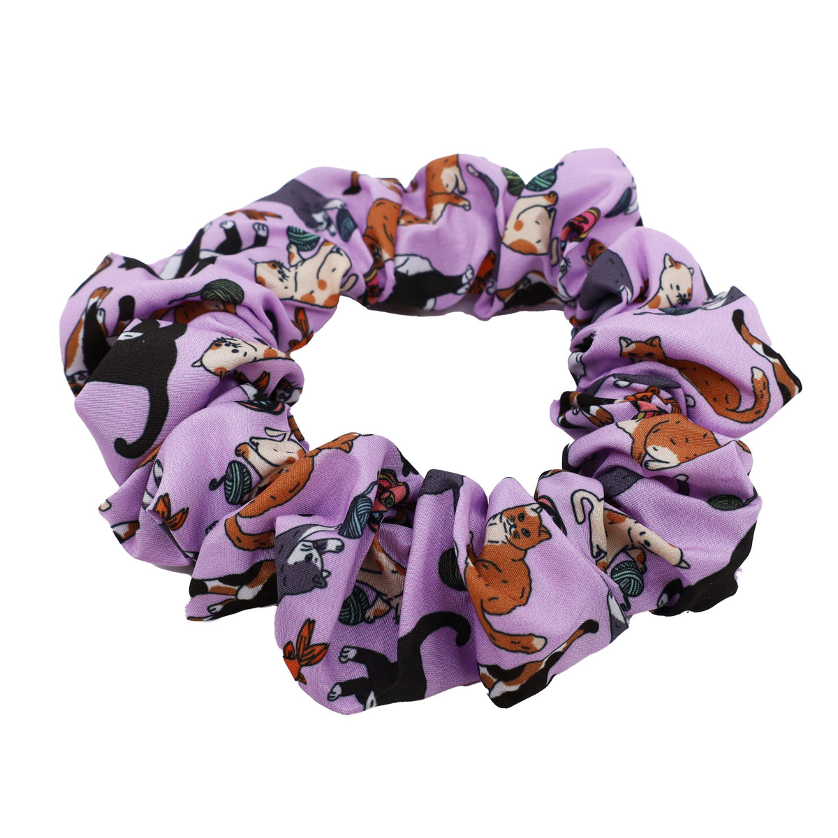 Meow Purple Scrunchie – Uncanny Animals