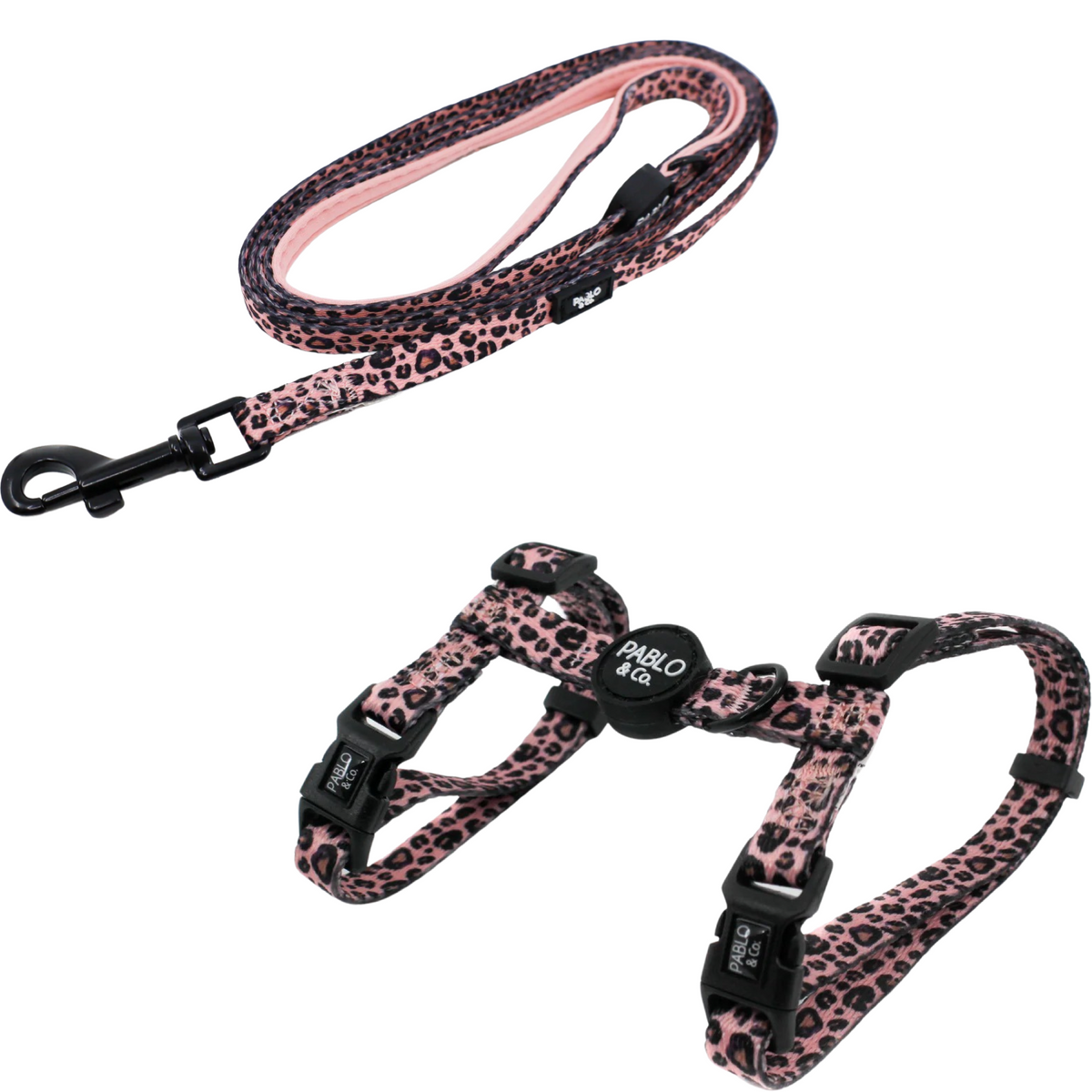 Pink Leopard Cat Harness + Leash Set – Uncanny Animals